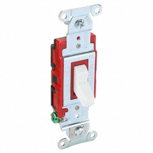 Toggle Switch, Single Pole, Wall Switch - 52HE61|4901BW - Grainger