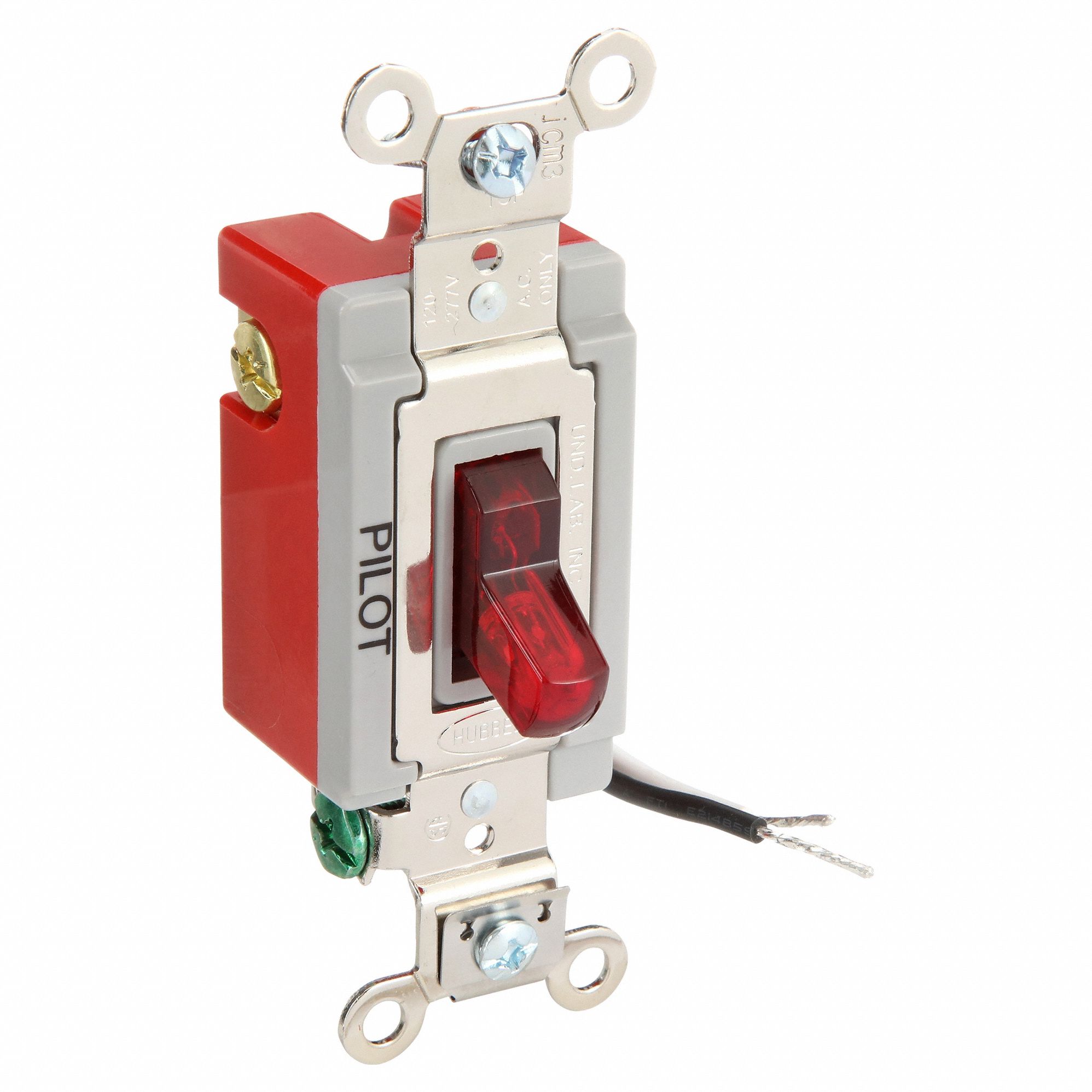 Toggle Switch, 3-Way, Pilot Light Wall Switch - 52HE73|4903PLR120 ...