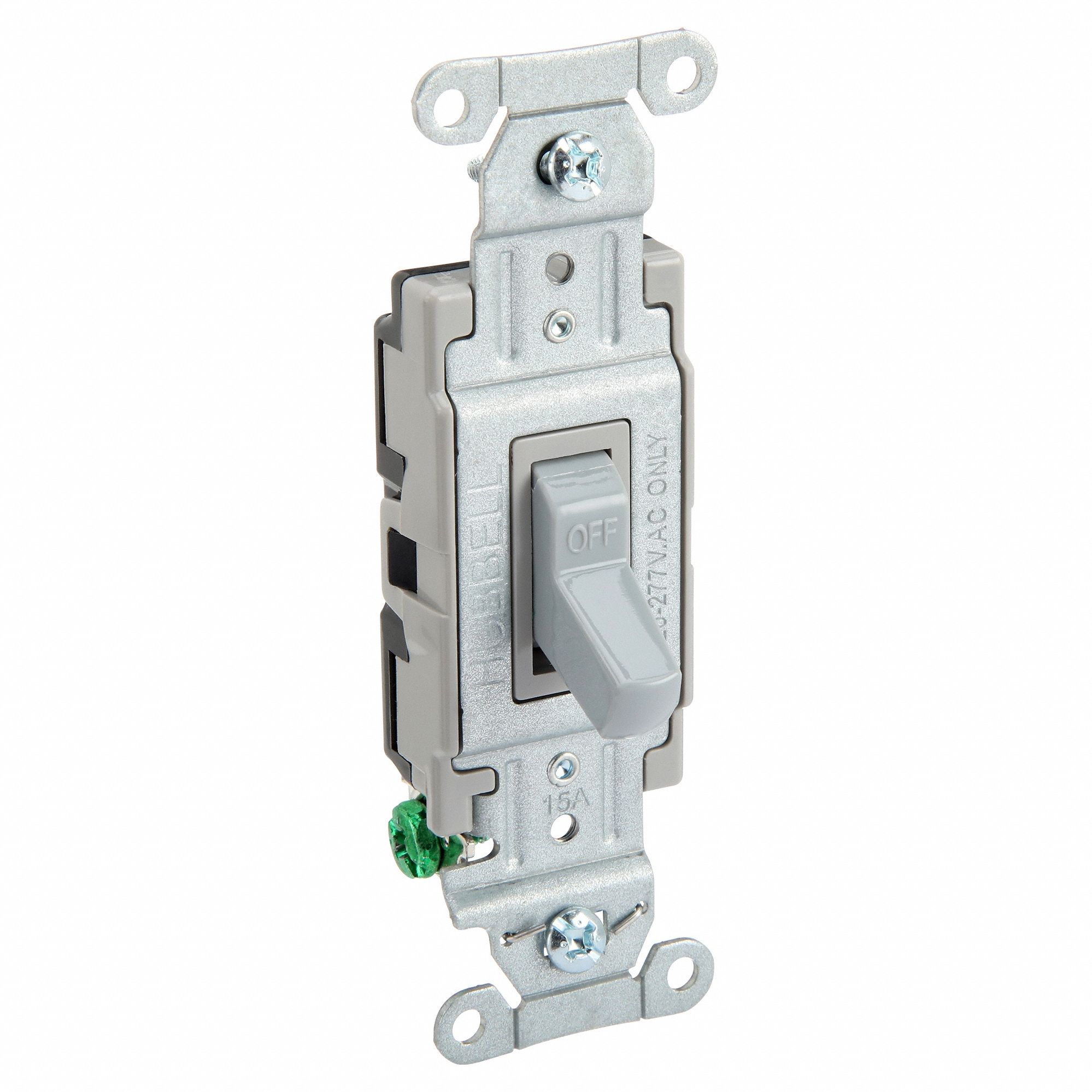 Toggle Switch, Single Pole, Wall Switch - 52HF02|CSB115BGRY - Grainger