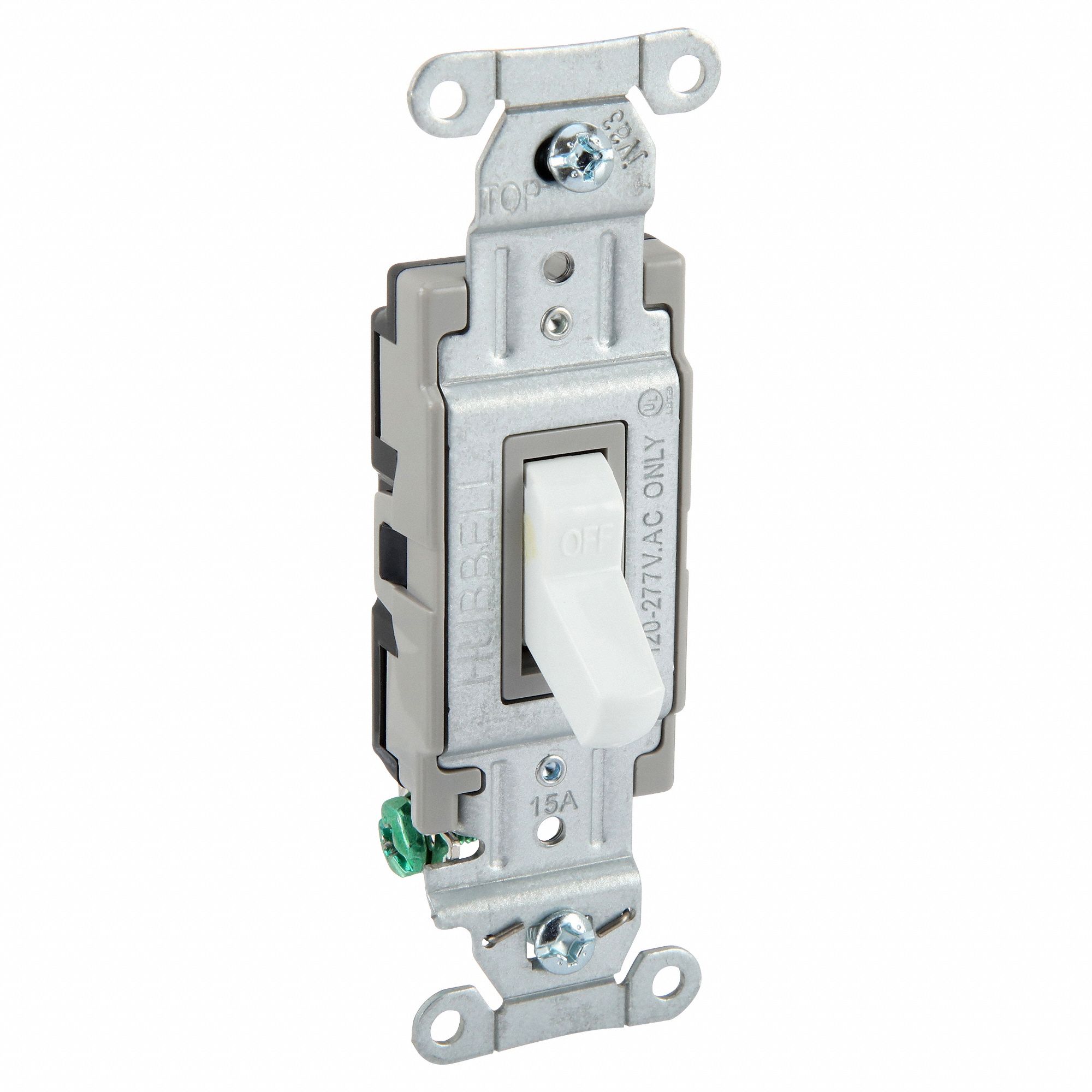 Toggle Switch, Single Pole, Wall Switch - 52HF04|CSB115BW - Grainger