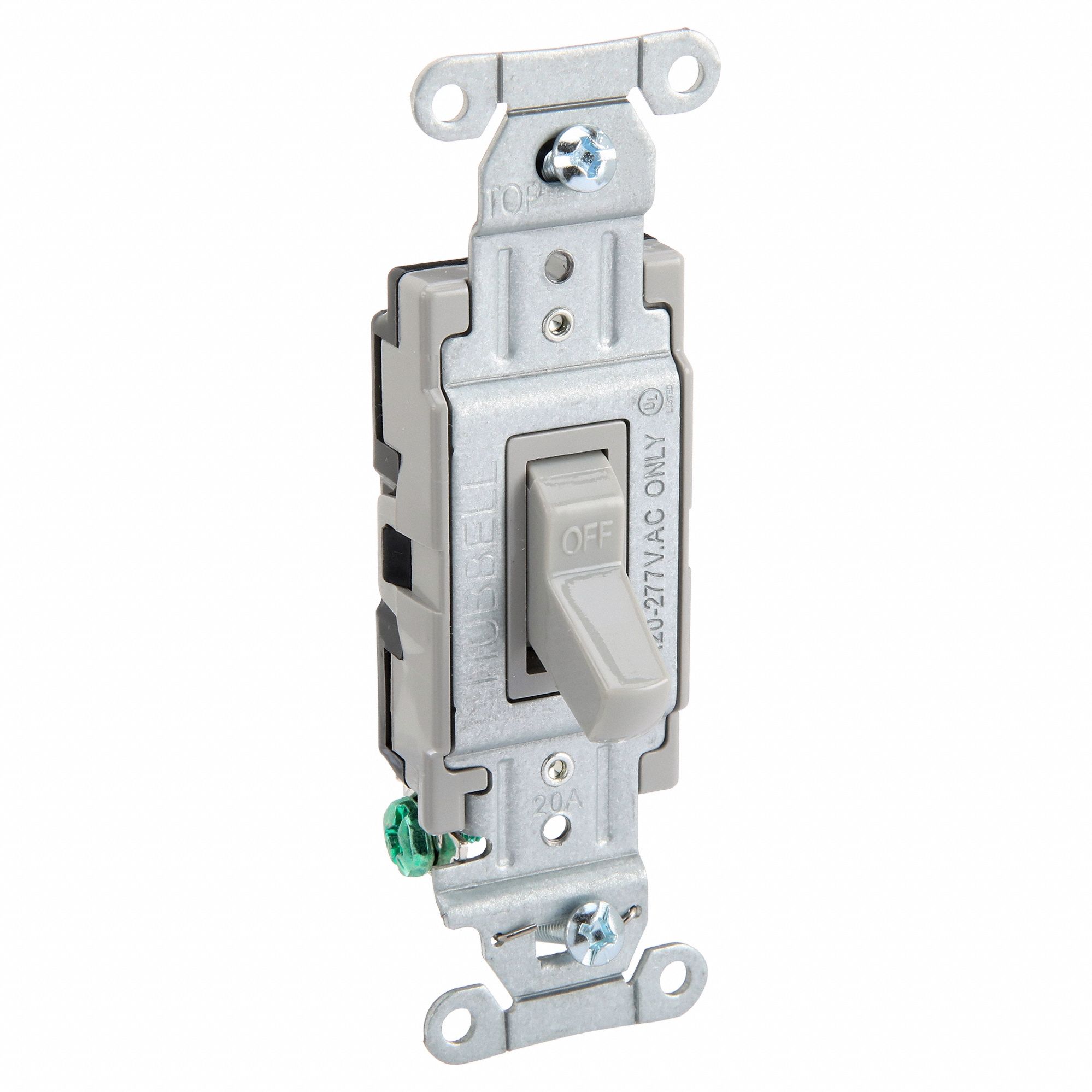 Toggle Switch, Single Pole, Wall Switch - 52HF05|CSB120BGRY - Grainger