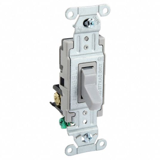 Toggle Switch, 3-Way, Wall Switch - 52HF09|CSB315BGRY - Grainger