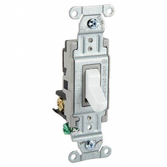 Toggle Switch, 3-Way, Wall Switch - 52HF14|CSB320BW - Grainger