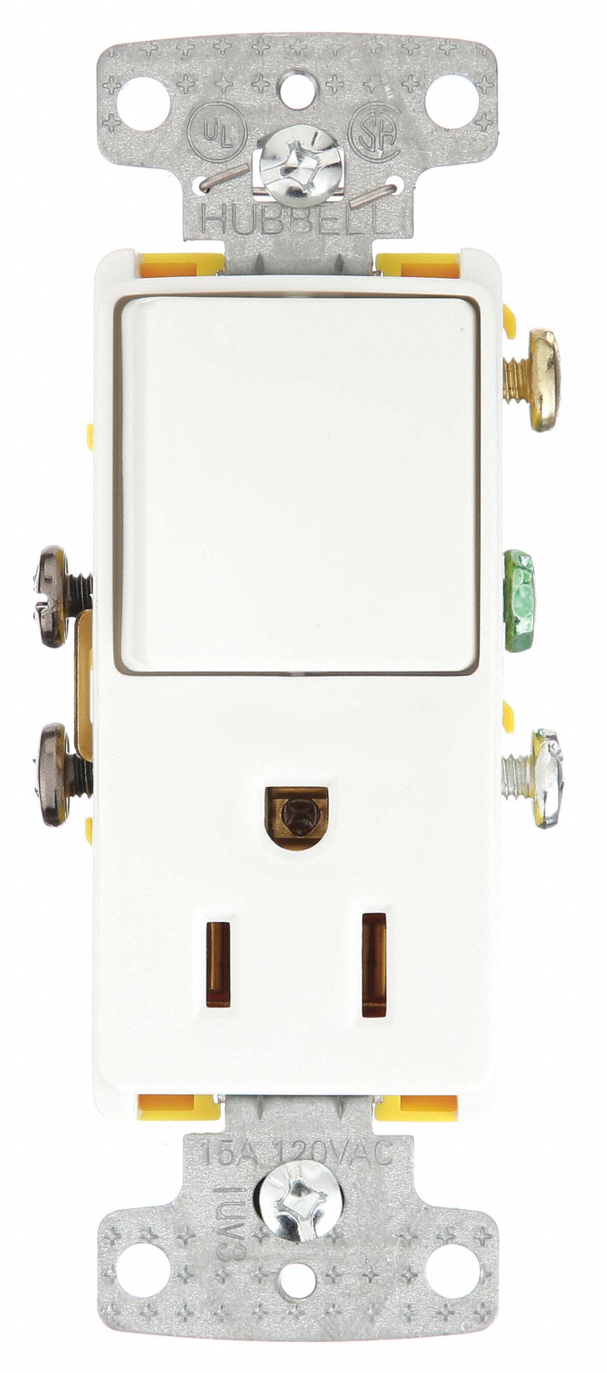 Switch and Outlet, Rocker Switch, Combination Device - 52HF23|RCD108W ...