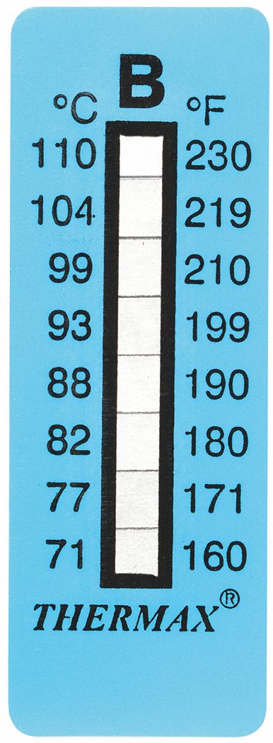 Non-Reversible Temp Indicator, PK 10 - Grainger