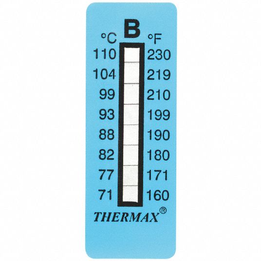 Non-Reversible Temp Indicator, PK 10 - Grainger