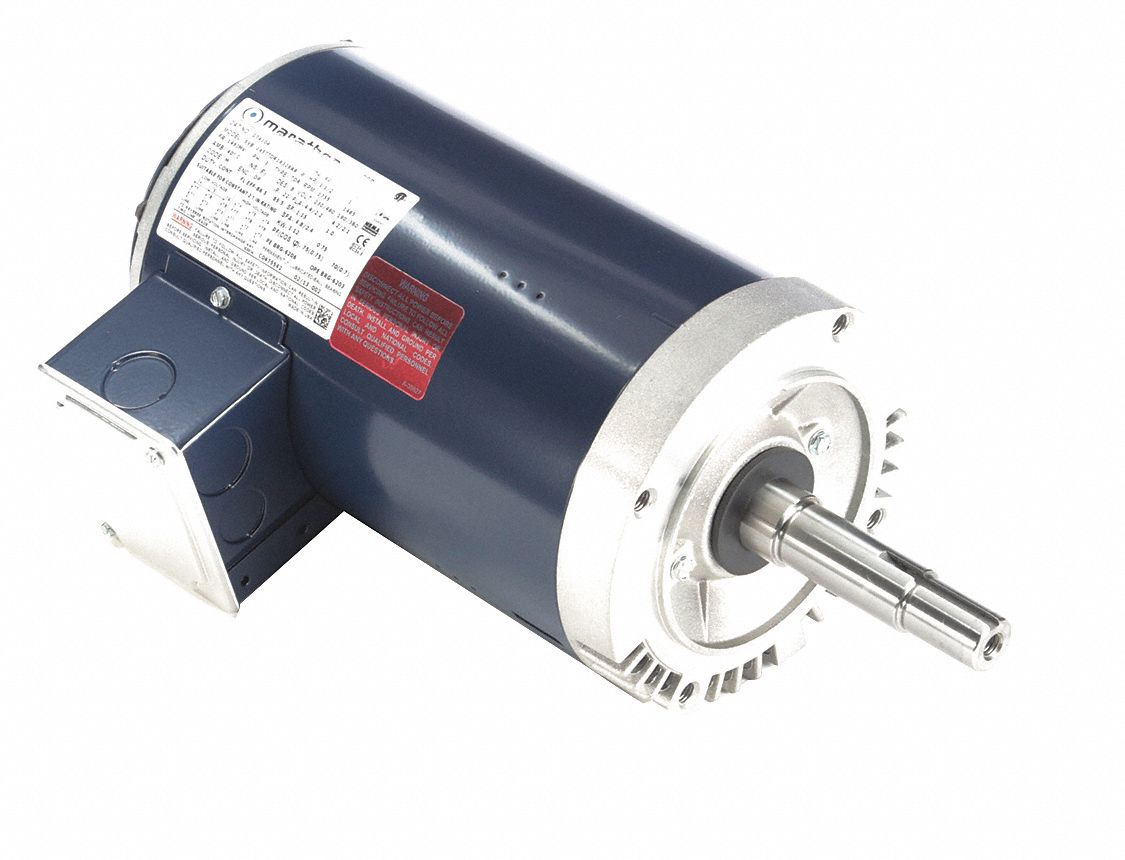 MARATHON MOTORS Close-Coupled Pump Motor: Open Dripproof, Face Mounting ...