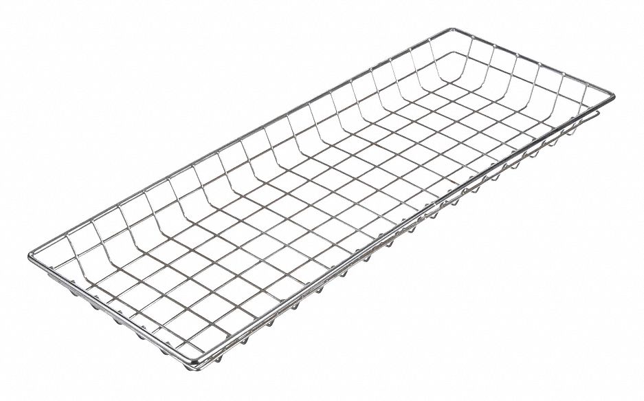 MARLIN STEEL WIRE PRODUCTS BASKET,SILVER,STEEL,2" H - Storage Baskets ...