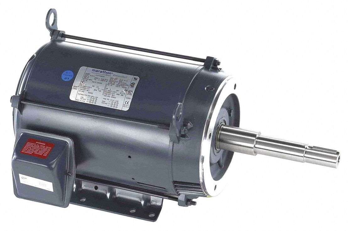 Close-Coupled Pump Motor, 3, Nameplate RPM 1180, 208-230/460, 213JP ...