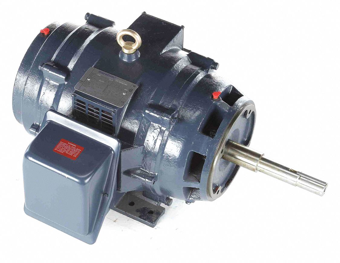Close-Coupled Pump Motor, 7-1/2, Nameplate RPM 1180, 208-230/460, 254JP ...