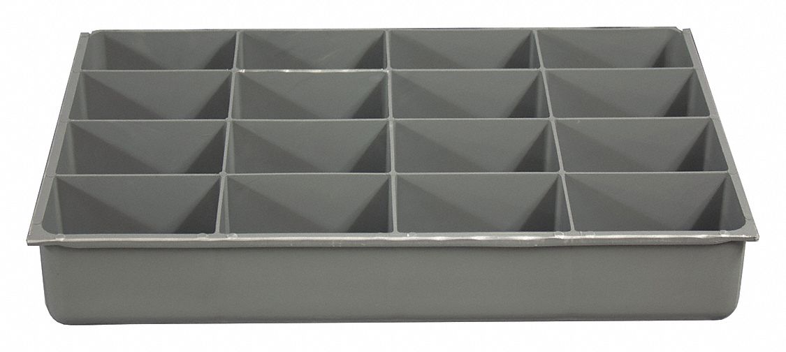 DURHAM MFG Compartment Drawer Insert: 18 in x 12 in x 3 in, 4 5/16 in x ...