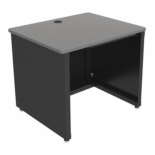 VERSA PRODUCTS, Laminated Wood, Gray Matrix, Office Desk - 52JD58 ...