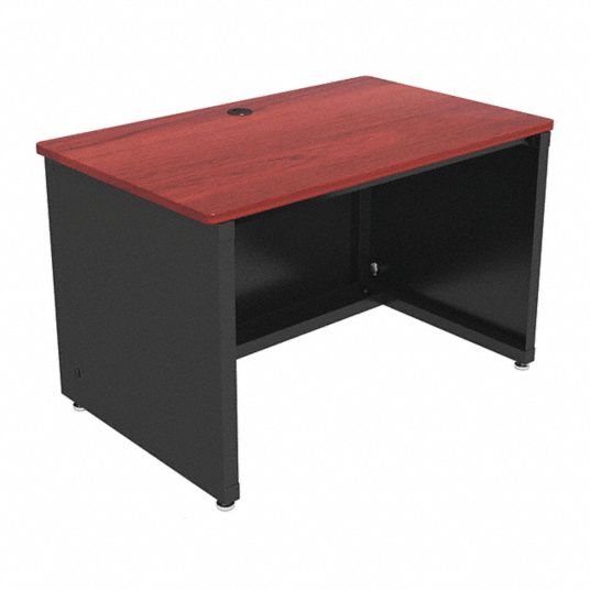 VERSA PRODUCTS, Laminated Wood, Cherry, Office Desk - 52JD59|VT1094824 ...