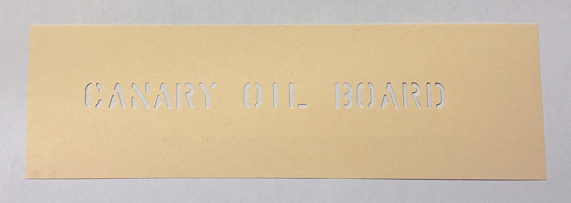 MARSH Stencil Oil Board: Flat, 6 1/2 in Overall Wd, 24 in Overall Lg, 0 ...