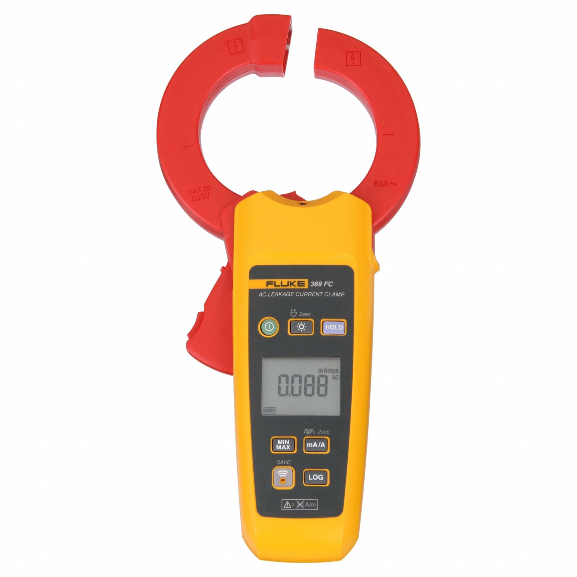 FLUKE, Clamp-Jaw Jaw, CAT III 600V/CAT IV 300V, Digital Current Leakage ...
