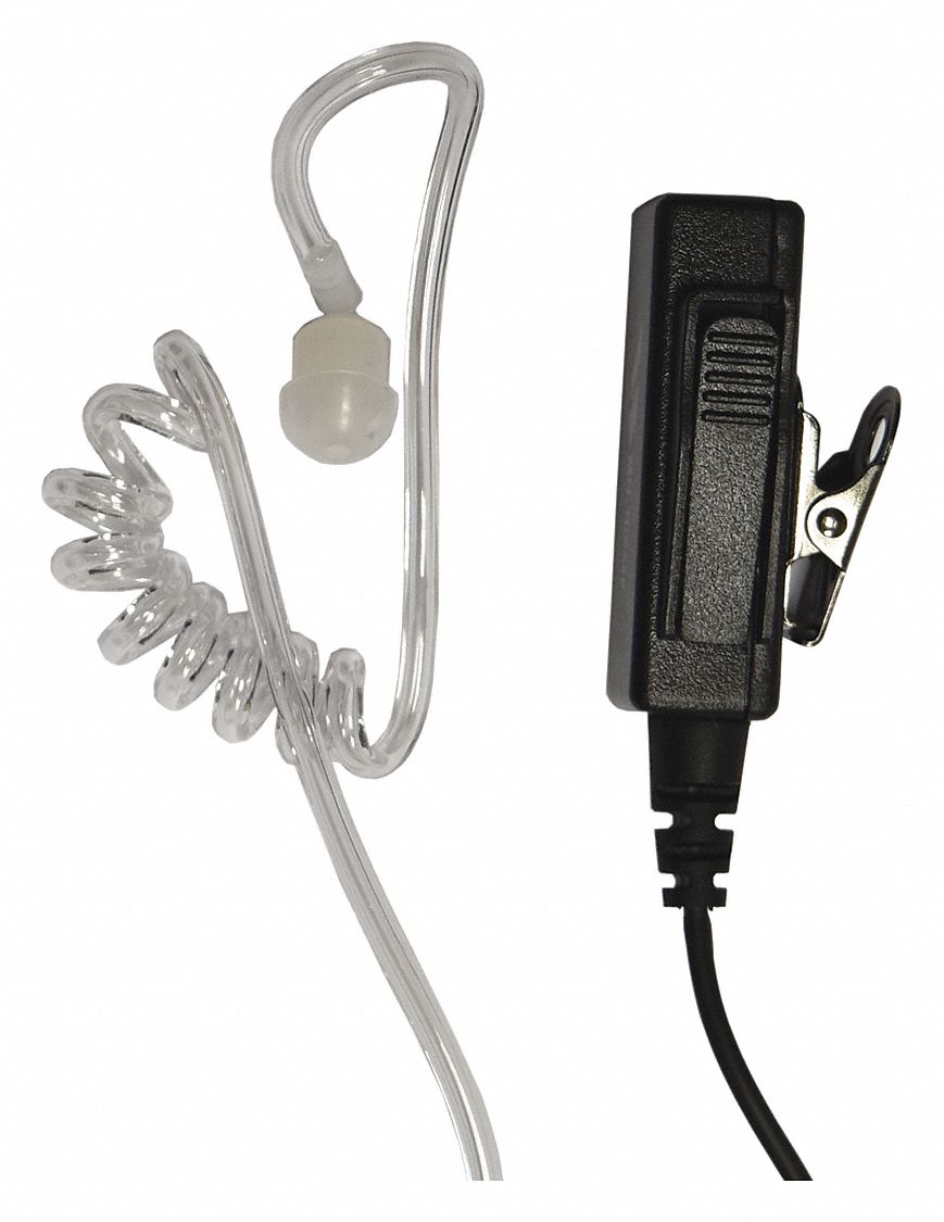 MOTOROLA DISCREET EARPIECE, CONNECTOR 2-PIN/2-WIRE, BLACK, CORD 4 FT L ...