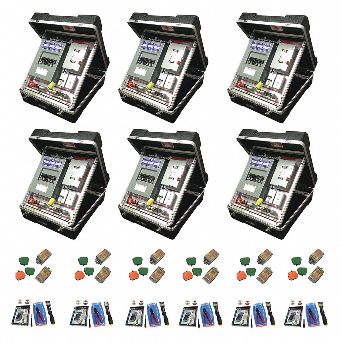 LEARNLAB, Portable Lockout Tagout Training System, 24 in x 24 in x 26 ...