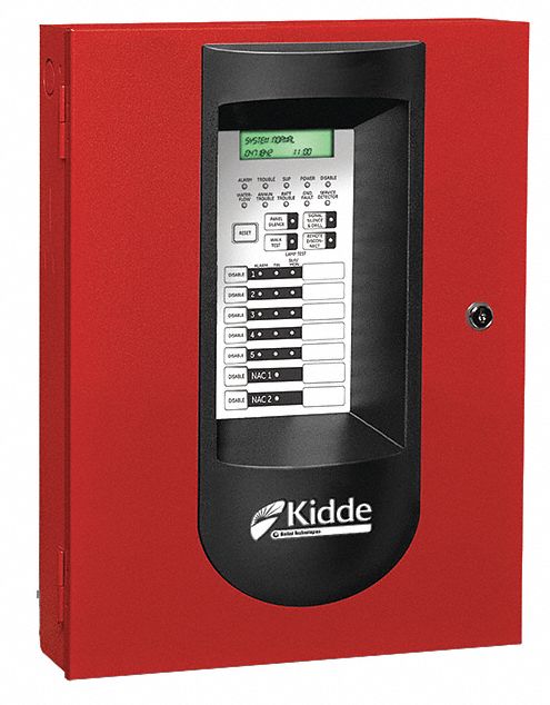 KIDDE Panel Control Alarma,Rojo,14-1/4",Acero - Paneles de Control de ...