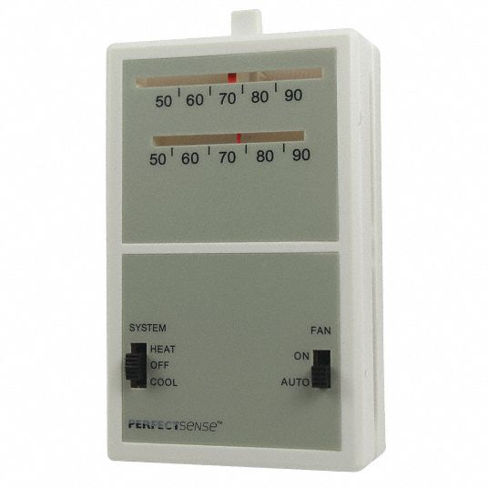PERFECTSENSE, Heat and Cool, Manual, Low Voltage Thermostat - 52KA67 ...