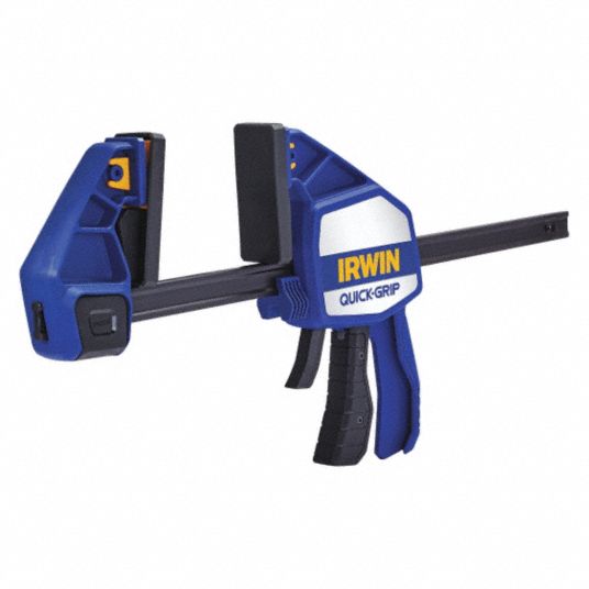 IRWIN, Full-Faced / Flat, 12 in Max Jaw Opening, Bar Clamp - 52LA89 ...