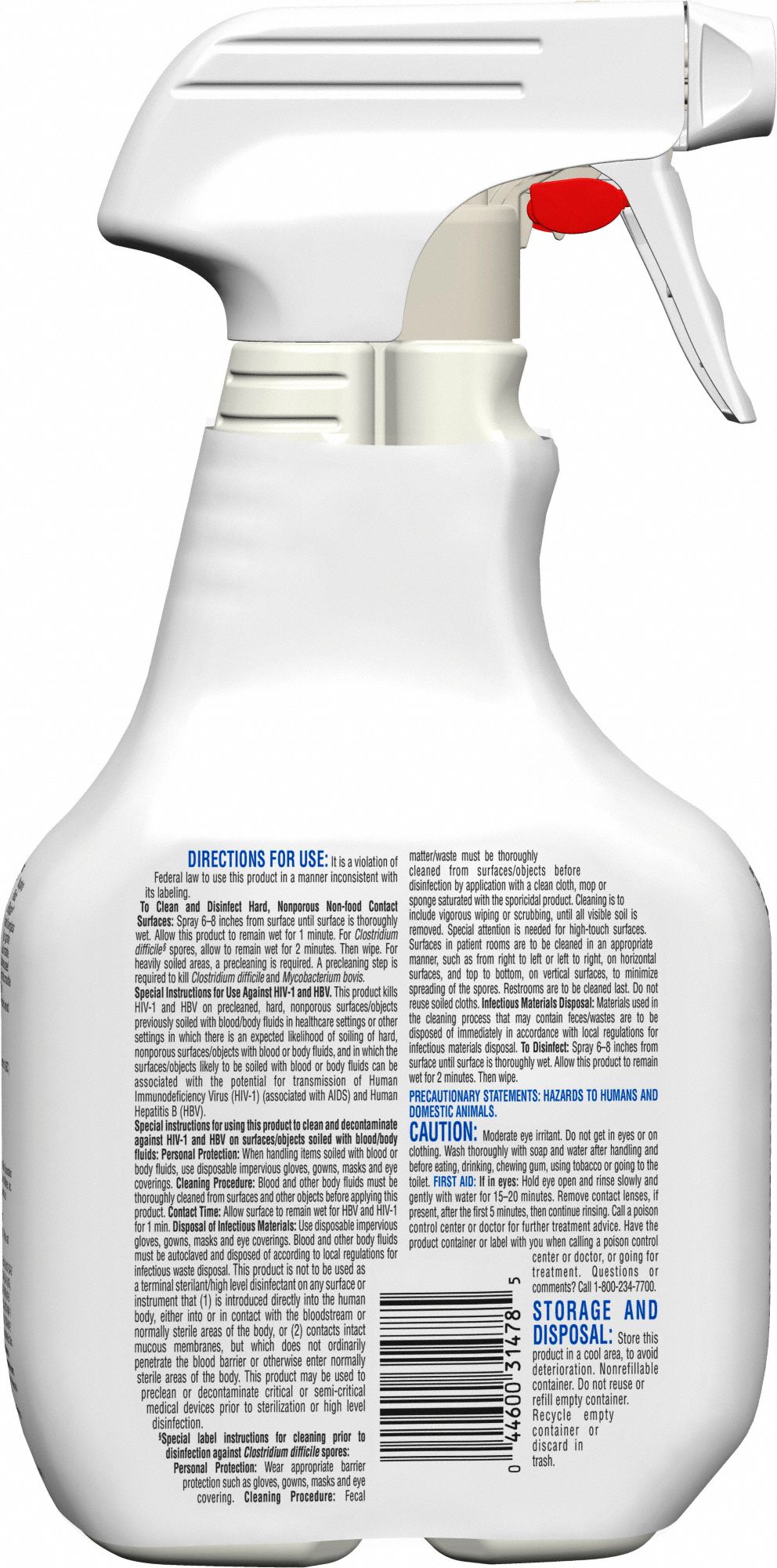 CLOROX HEALTHCARE Cleaner Disinfectant: Trigger Spray Bottle, 32 oz ...