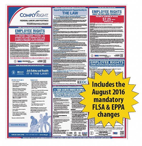 COMPLYRIGHT, Federal Labor Law, DC, Labor Law Poster - 52MU60|ERFED ...
