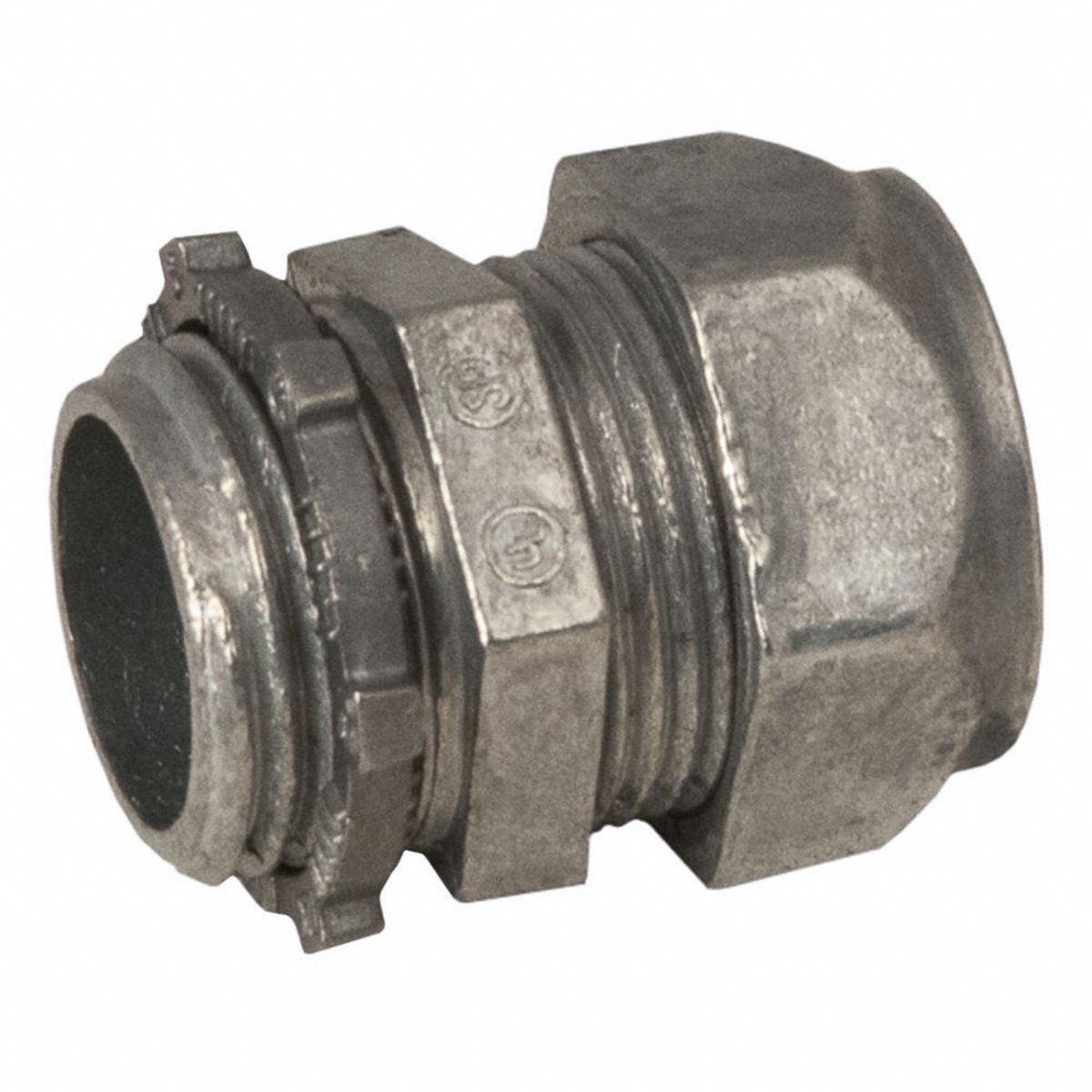 RACO Compression Conduit Connector: Zinc, 3/4 in Trade Size, 1 3/8 in ...