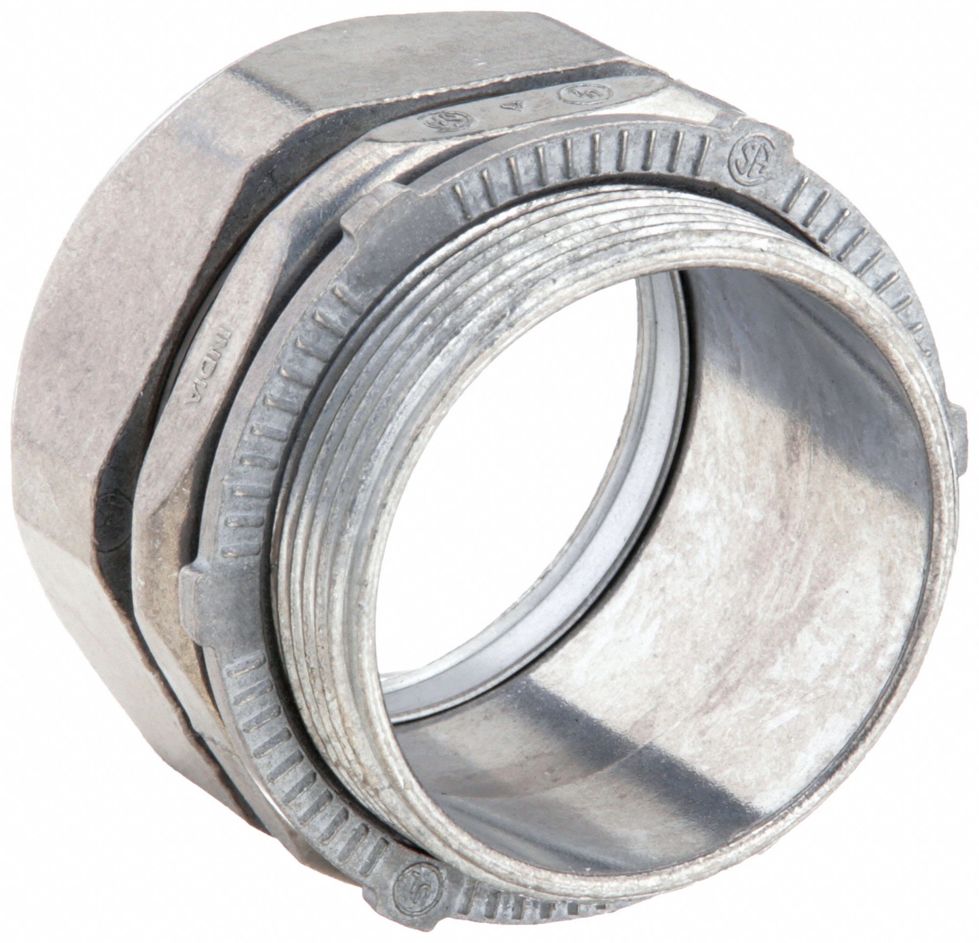 RACO Compression Conduit Connector: Zinc, 2 in Trade Size, 2 7/32 in ...