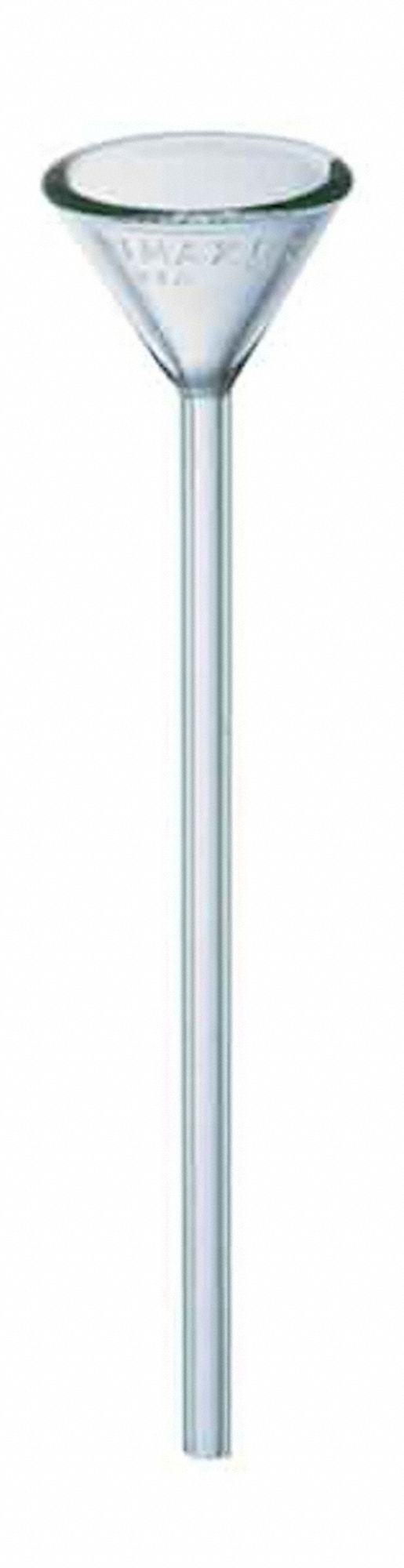 Glass, 3.04 fl oz Capacity - oz, Long Stem Funnel - 52NE53|28900-75 ...
