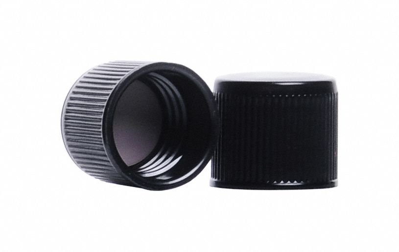 15 mm Dia, Black, Cap - 52NJ44|45066C-15 - Grainger