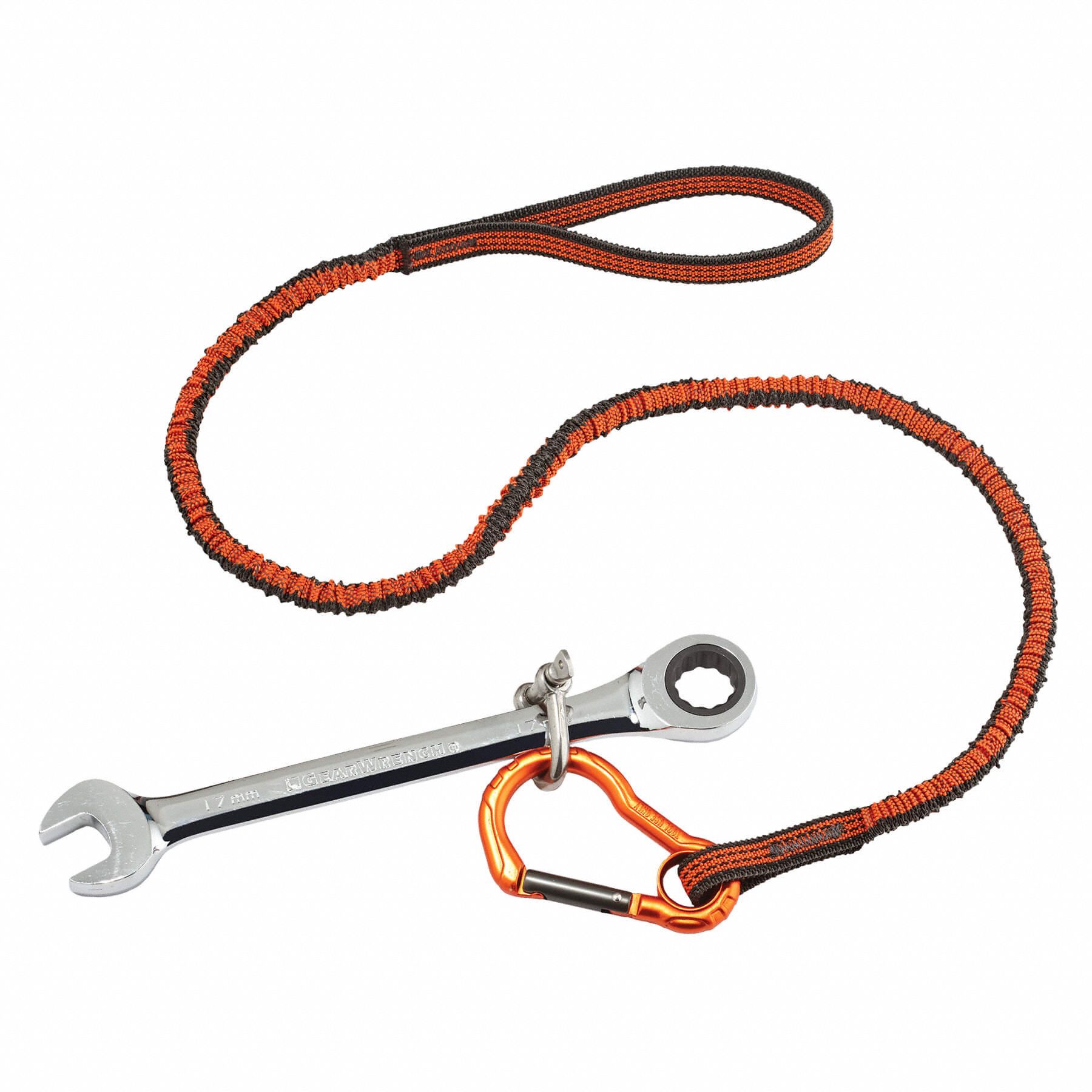 ERGODYNE Shock Absorbing Tool Lanyard, Elastic Tether Style, 10 lb ...