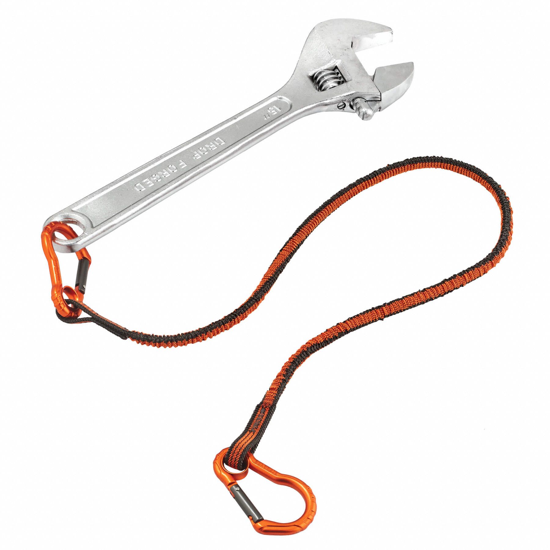 ERGODYNE Shock Absorbing Tool Lanyard, Elastic Tether Style, 10 lb ...