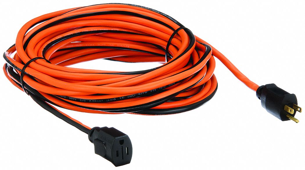 50 ft Cord Lg, 14 AWG Wire Size, Locking Extension Cord - 52NY18|52NY18 ...