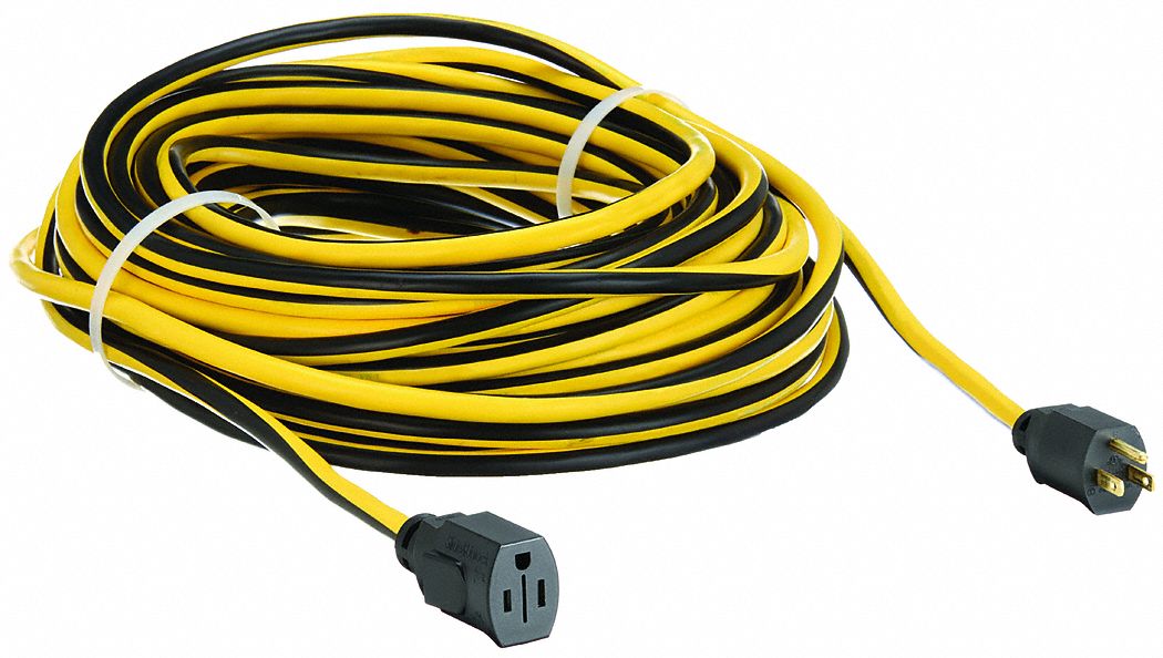 POWER FIRST LOCKING EXTENSION CORD, 100 FT CORD, 12 AWG WIRE SIZE, 12/3 ...