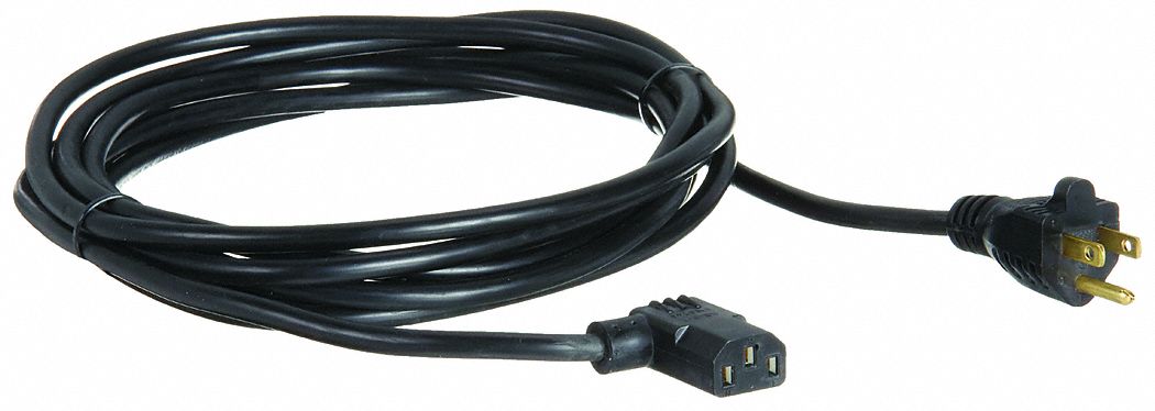 POWER FIRST POWER CORD, 18 AWG WIRE SIZE, 15 FT CORD, IEC C13, 10 A MAX ...