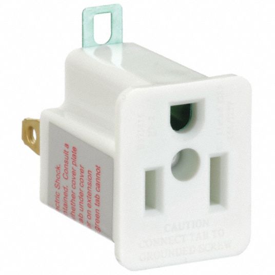 POWER FIRST, Non-Grounded to Grounded, 15 A, Adapter - 52NY45|52NY45 ...