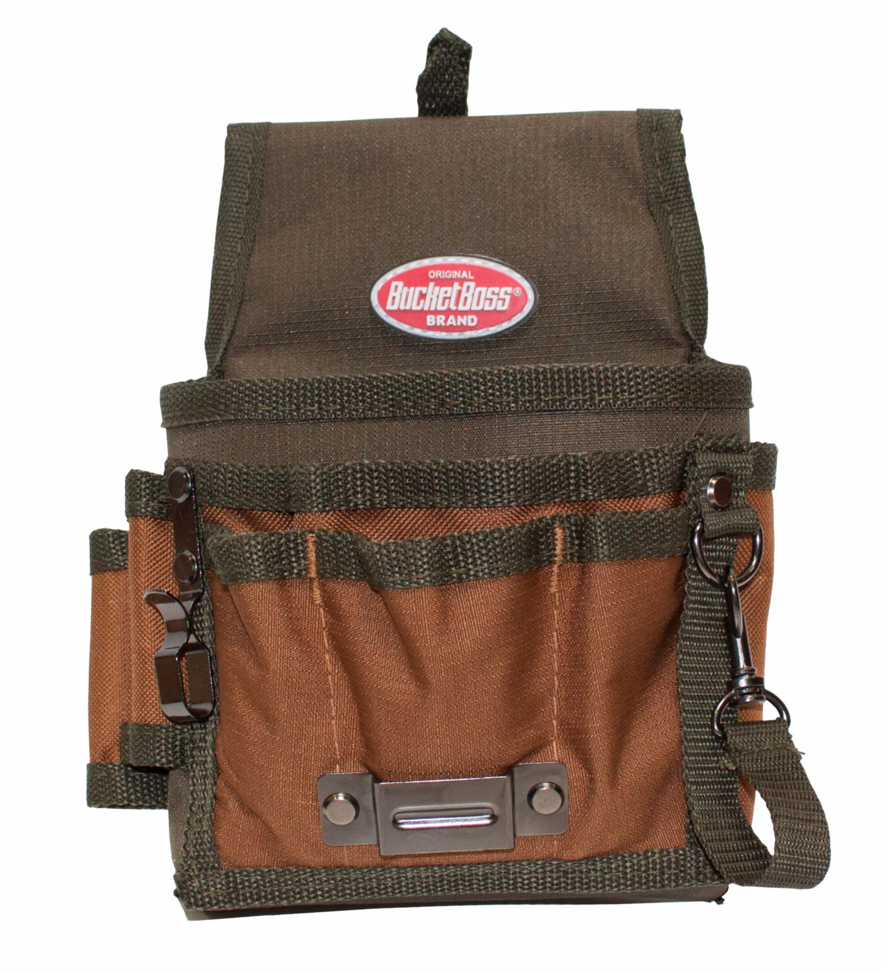 BUCKET BOSS Green, Tool Pouch, Polyester, For Maximum Belt Width 2 in ...