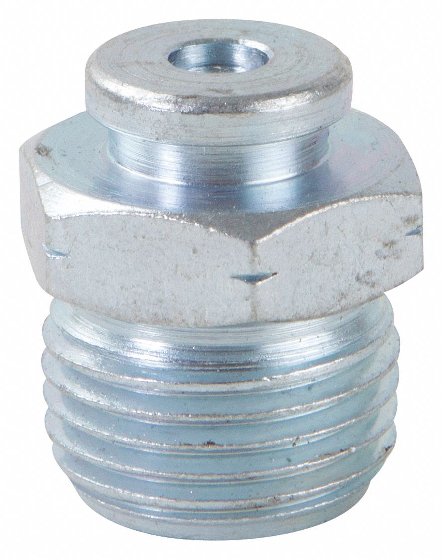 Button Head Fitting, 1/2"-14 Thread Size, Grease Fitting - 52PA19 ...