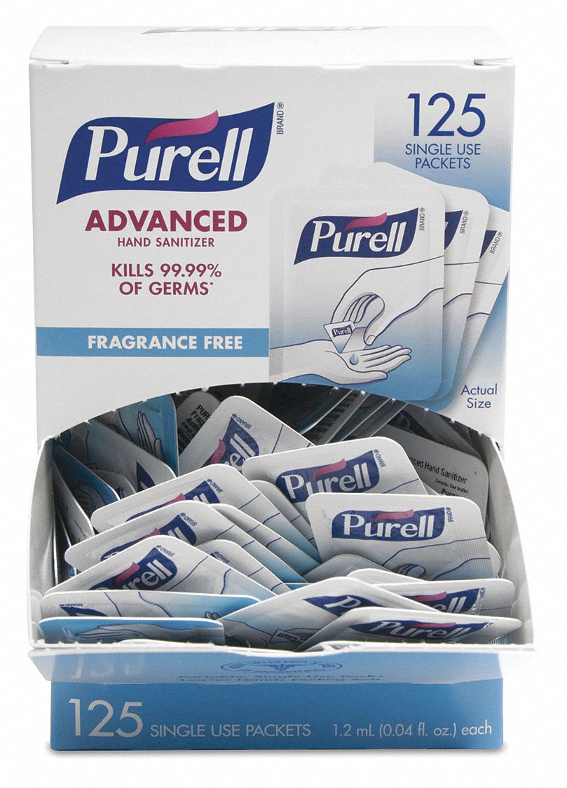 PURELL 1.2mL, Portable Single Use Packets, Packet, None, PK 125 ...