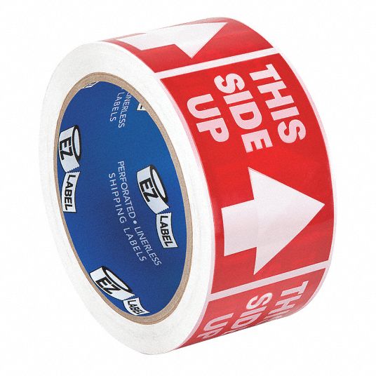 This Side UP, 3 in Label Wd, Instructional Handling Label - 52RW29 ...