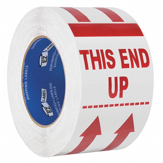 This End Up, 8 in Label Wd, Instructional Handling Label - 52RW31 ...