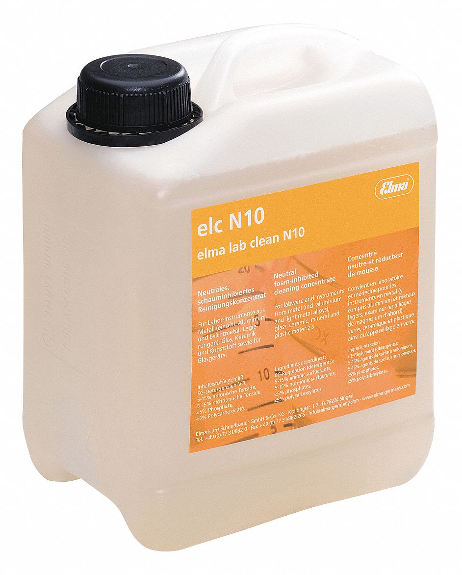 ELMA ULTRASONICS, 10 L Container Size, Liquid, Neutral Cleaner - 52RX72 ...