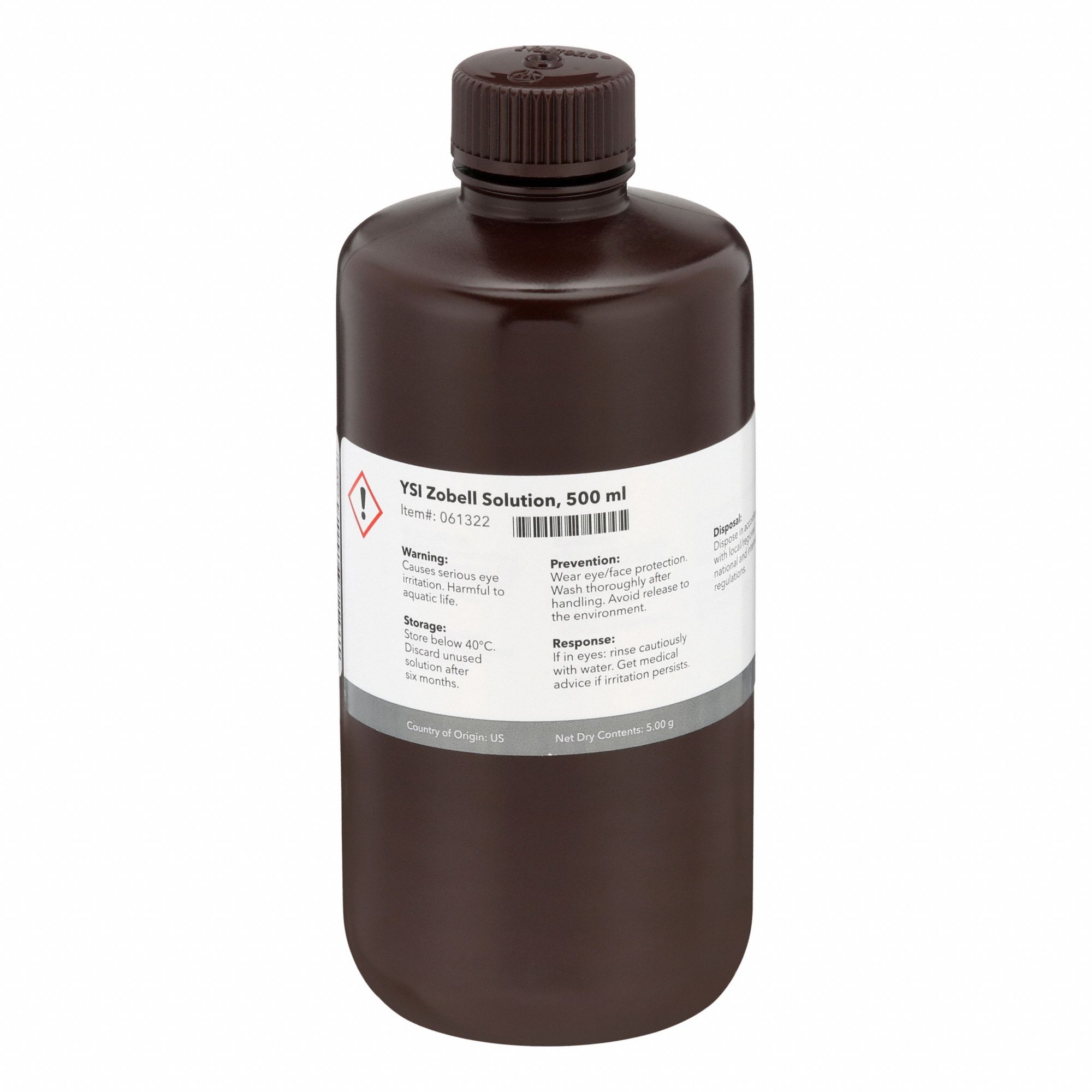 Lab, 500 mL, Zobell Solution - ORP Standard - 52RY65|061322 - Grainger
