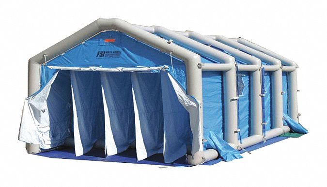 FSI, 5 Stations, 3 Spray Heads, Decontamination Shower - 52TC09 ...