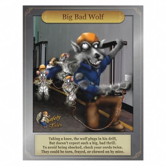 21 in x 27 in Nominal Sign Size, Safety Tales, Safety Poster - 52TD71 ...