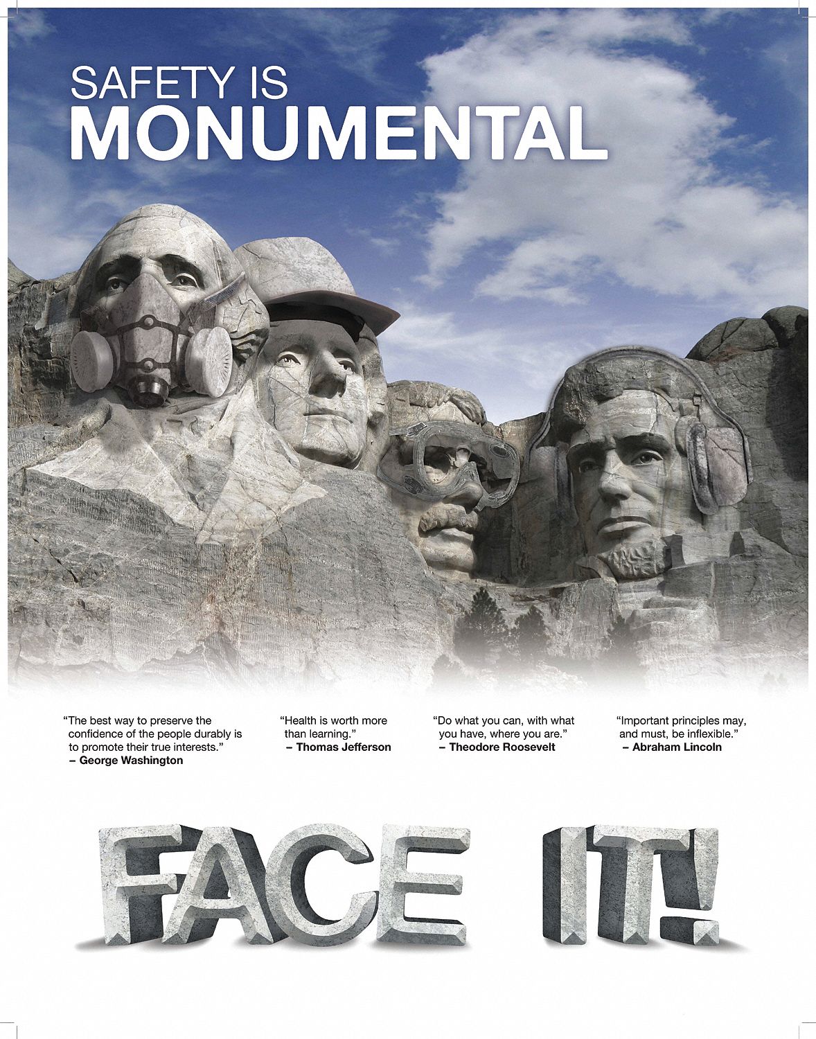 12 in x 16 in Nominal Sign Size, Clear Film Laminate, Safety Poster ...