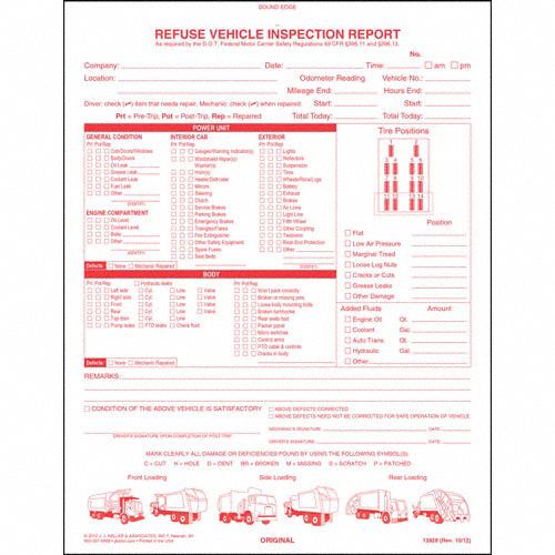 JJ KELLER, Carbonless, Driver Vehicle Inspection Report, Truck Driver ...