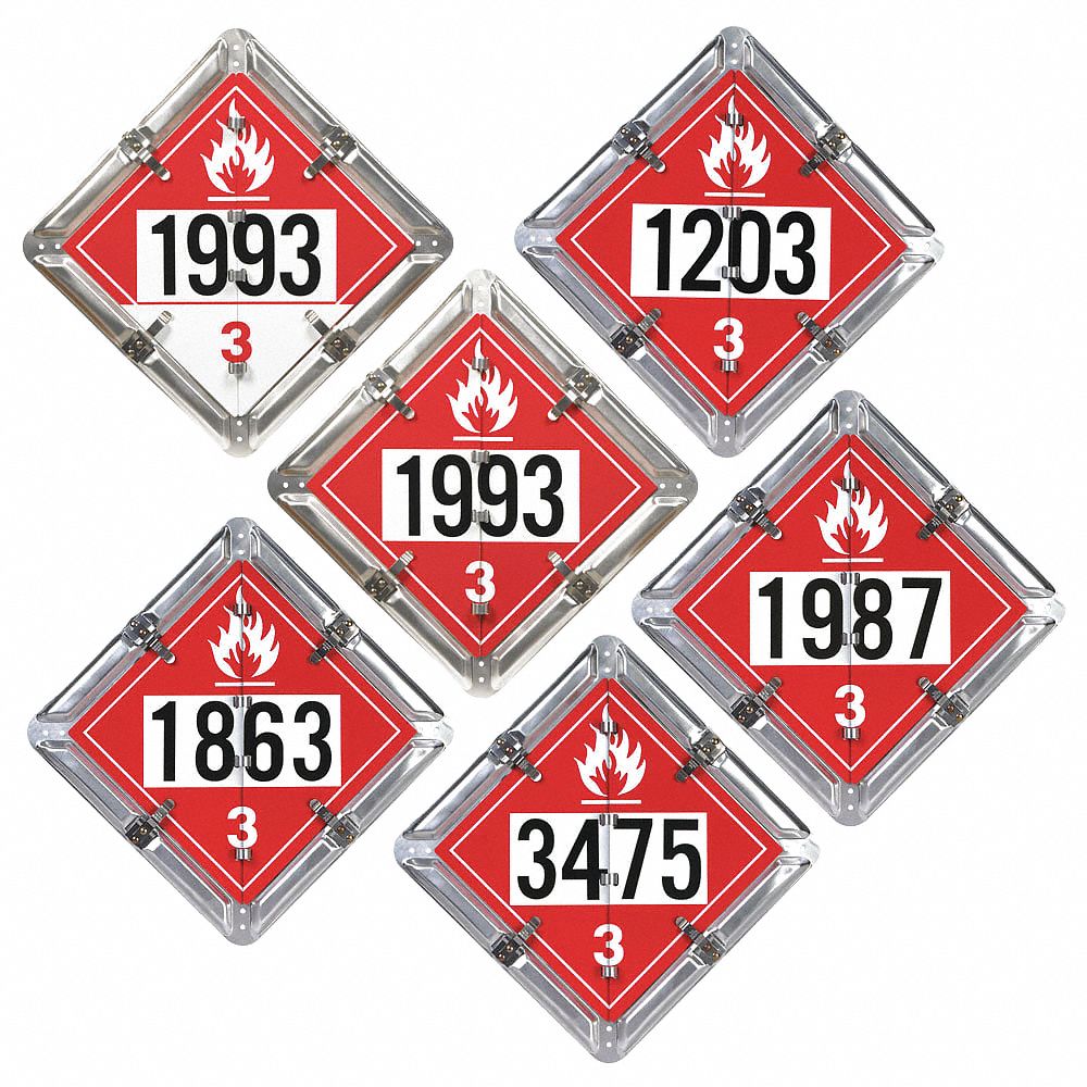 JJ KELLER, Various DOT Classes, 13 3/4 in x 13 3/4 in, DOT Container ...