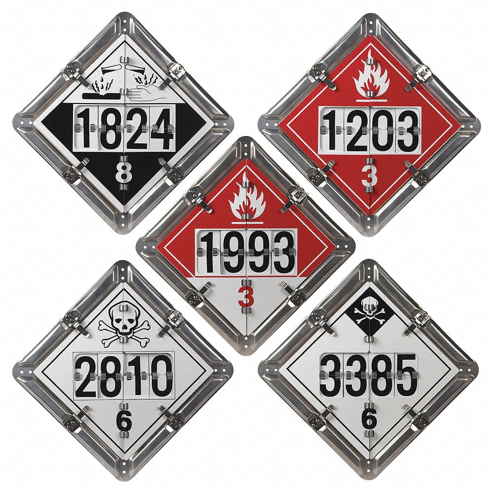 JJ KELLER, Various DOT Classes, 13 3/4 in x 13 3/4 in, DOT Container ...