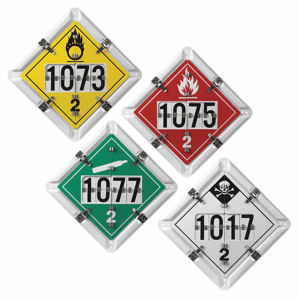 JJ KELLER, Various DOT Classes, 13 3/4 in x 13 3/4 in, DOT Container ...